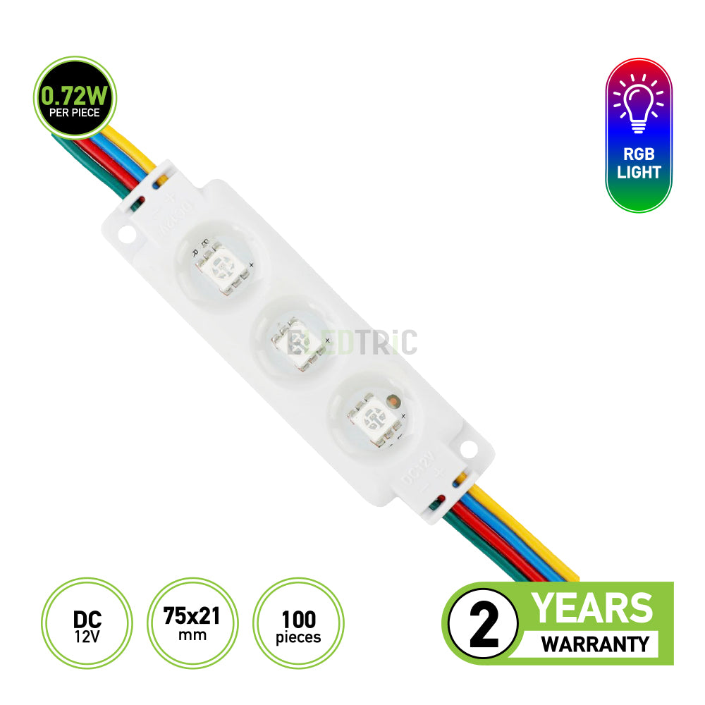 5050 RGB 3 SMD LED Injection Module – Eledtric