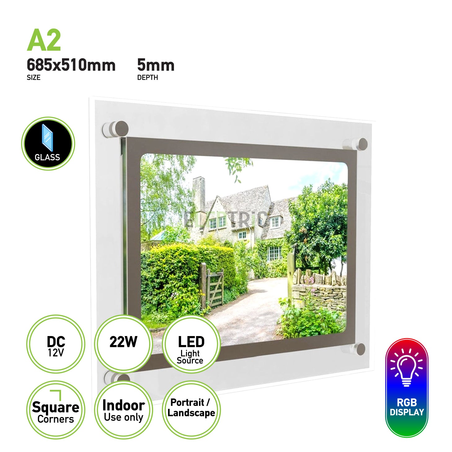 A2 RGB LED Poster Frame Colour Changing Display Panel – Eledtric