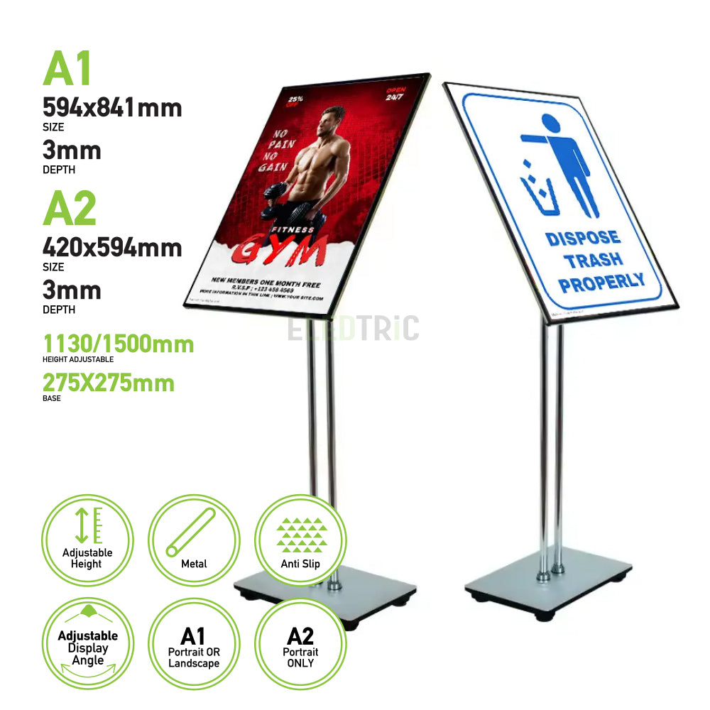 A1 Display Stand Freestanding Restaurant Café Menu Adjustable stand ...