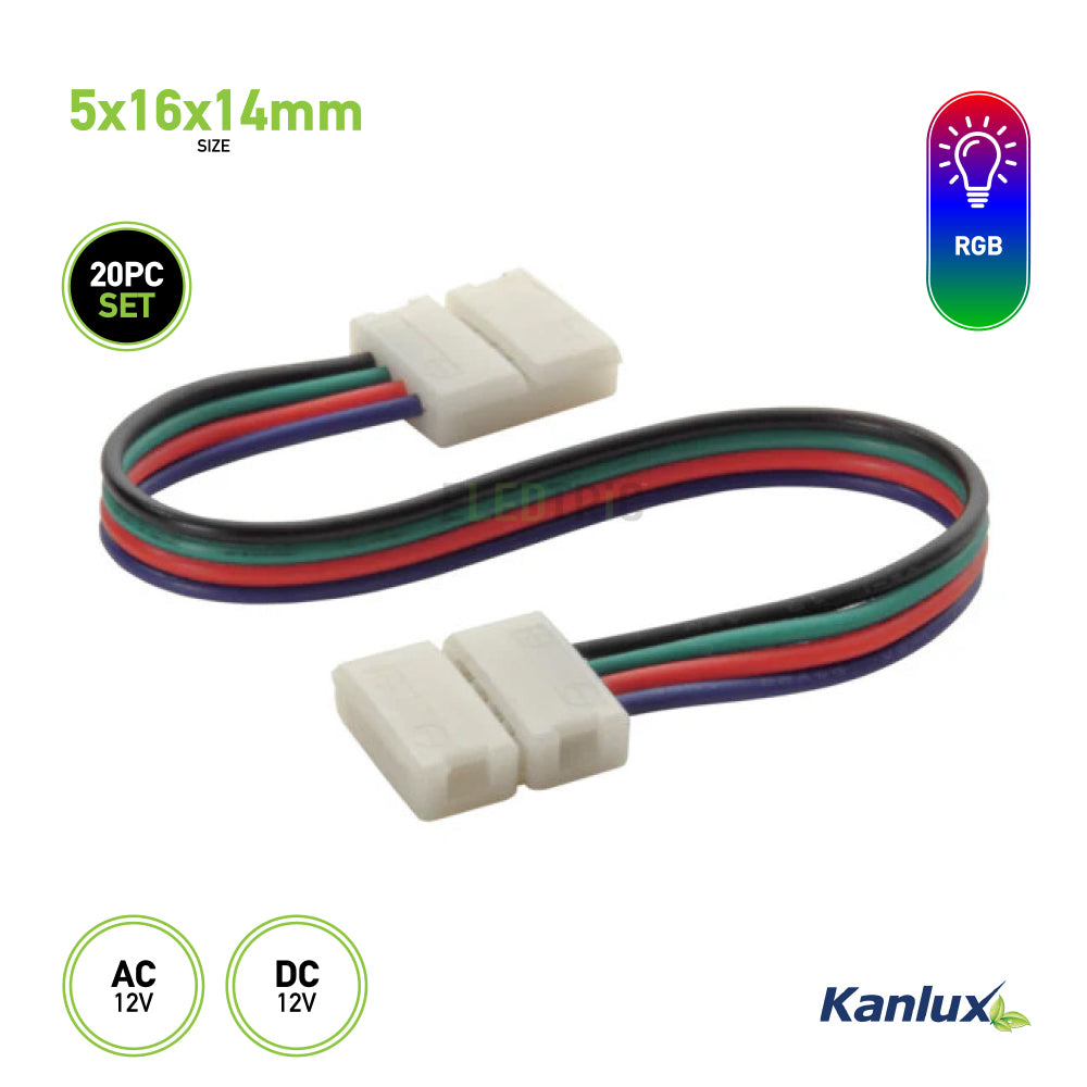 RGB LED Strip Connector 10-CPC 12V Tape Connector Set – Eledtric
