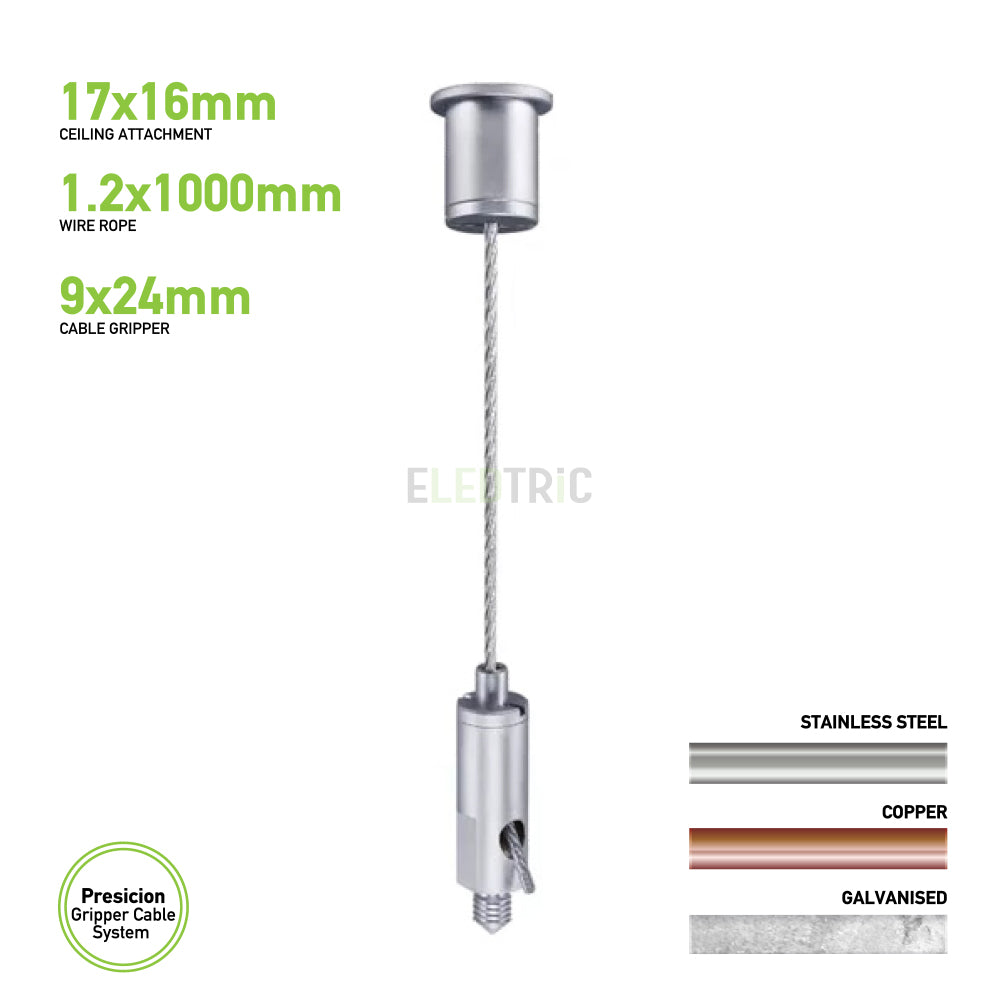 Precision Gripper Cable Hanging System (1.5mm Wire, 24mm Gripper ...