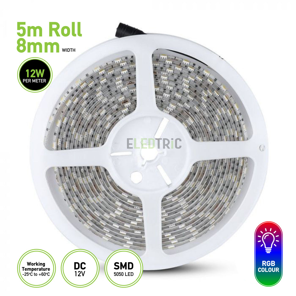 Standard SMD 5050 LED Strip Light 5m Roll RGB – Eledtric